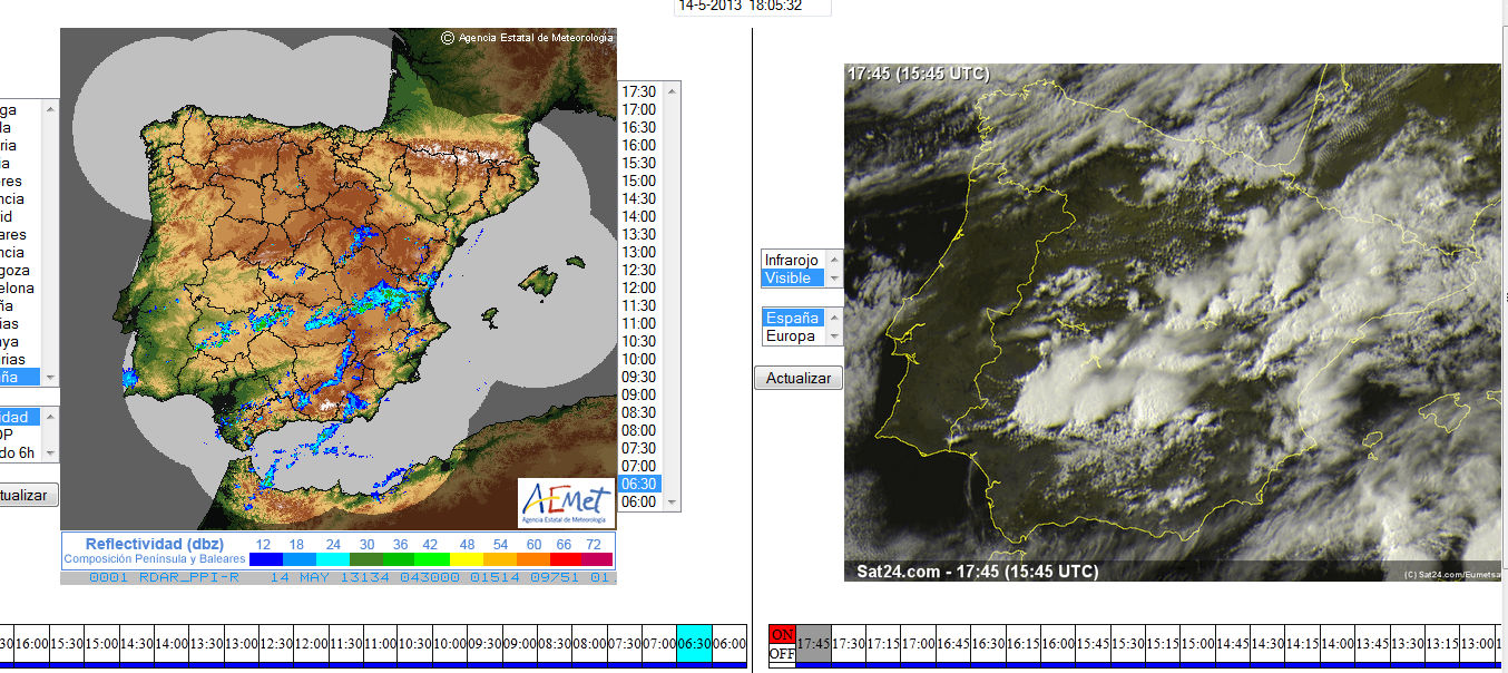 Nueva página con imágenes de radar y satélite (en tiempo real y todo en ...