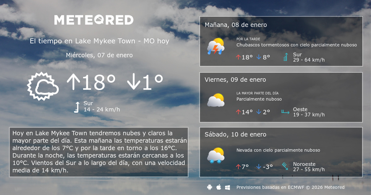 El Tiempo en Lake Mykee Town - MO. Predicción a 14 días - Meteored